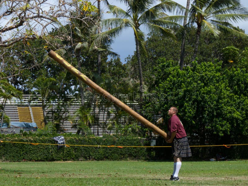Tossing the Caber - Highland Games in Scotland Editorial Image - Image ...