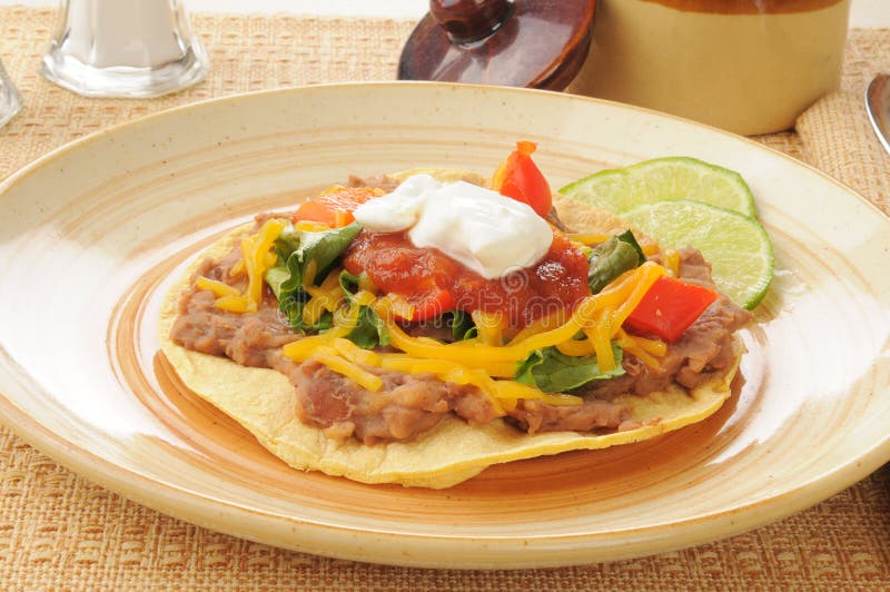 Tostada stock photo. Image of peppers, tomatoes, shell - 27356198
