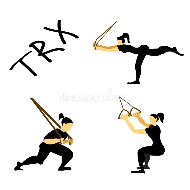 Total Body Resistance Exercise Woman Stock Vector - Illustration of ...
