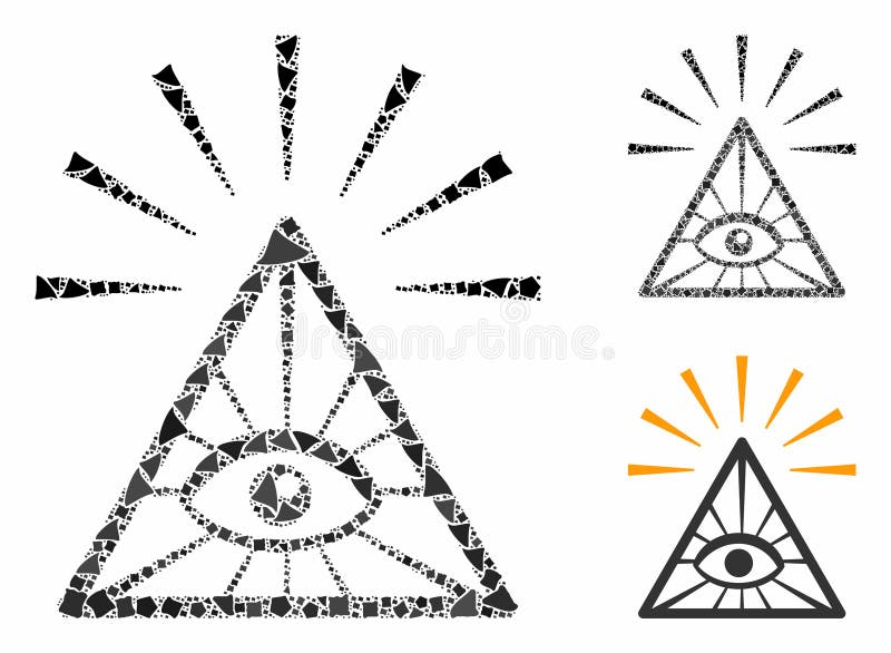 Total Control Eye Pyramid Composition Icon of Humpy Items Stock ...