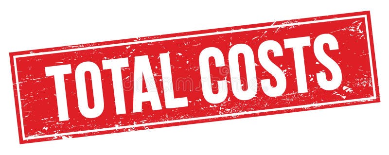 TOTAL COSTS Text on Red Grungy Rectangle Stamp Stock Illustration ...
