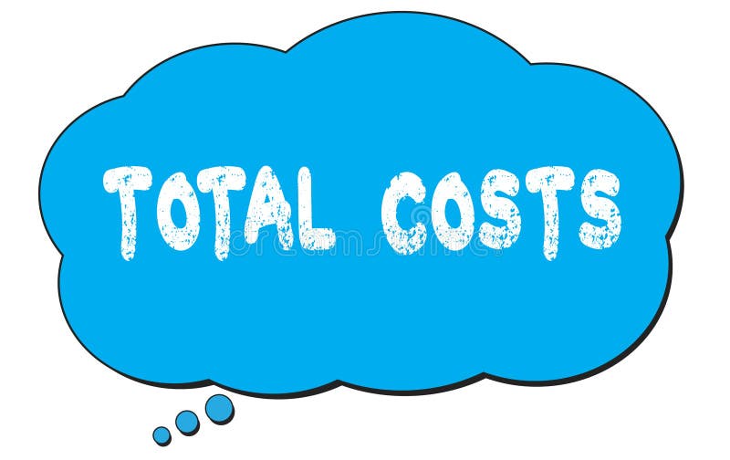 TOTAL COSTS Text on Blue Grungy Vintage Stamp Stock Photo - Image of ...