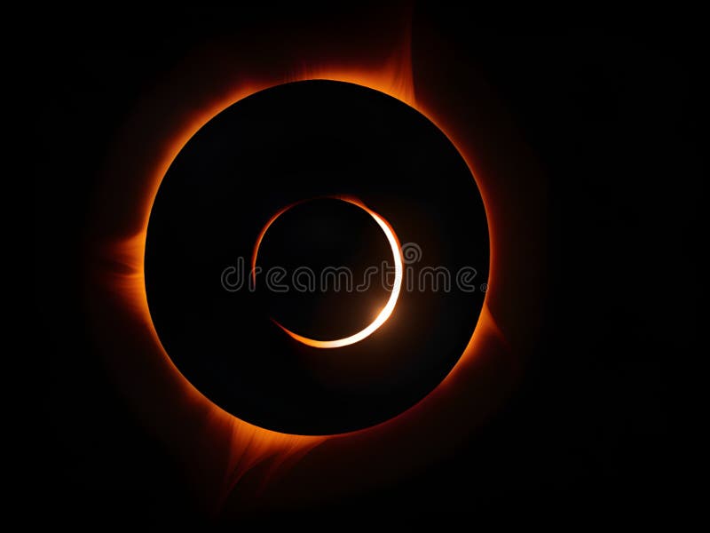 Total eclipse of the sun stock illustration. Illustration of beautiful ...
