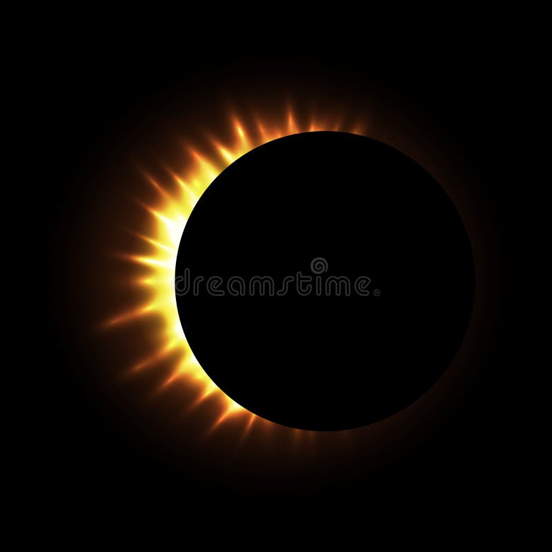 Total Eclipse of the Sun, Eclipse Background, Vector Illustration Stock ...