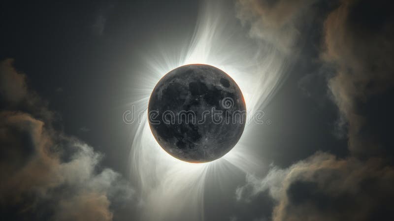 A Total Eclipse of the Sun, Solar Eclipse, Solar System Planets Stock ...
