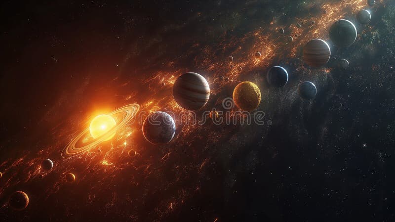 A Total Eclipse of the Sun, Solar Eclipse, Solar System Planets Stock ...