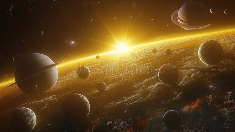 A Total Eclipse of the Sun, Solar Eclipse, Solar System Planets Stock ...