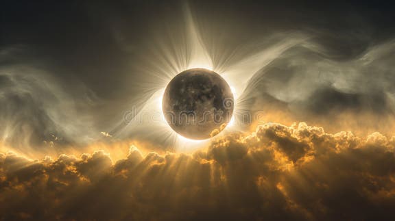 A Total Eclipse of the Sun, Solar Eclipse, Solar System Planets Stock ...