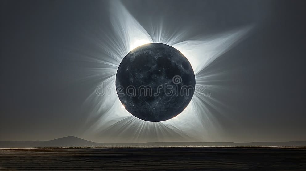 A Total Eclipse of the Sun, Solar Eclipse, Solar System Planets Stock ...
