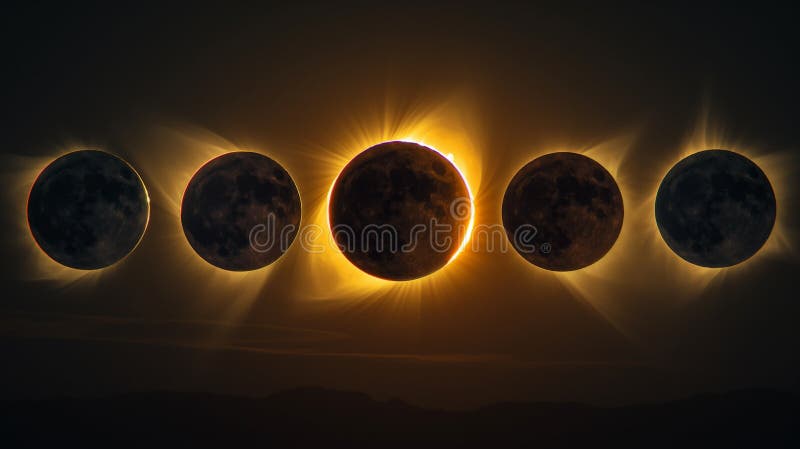 A Total Eclipse of the Sun, Solar Eclipse, Solar System Planets Stock ...