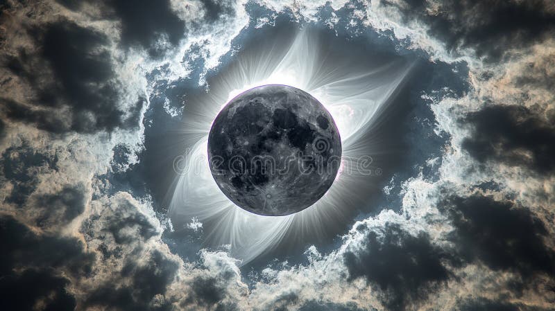 A Total Eclipse of the Sun, Solar Eclipse, Solar System Planets Stock ...