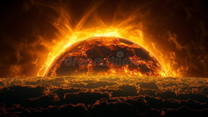 A Total Eclipse of the Sun, Solar Eclipse, Solar System Planets Stock ...