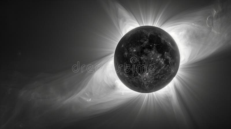 A Total Eclipse of the Sun, Solar Eclipse, Solar System Planets Stock ...
