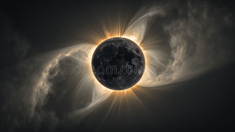 A Total Eclipse of the Sun, Solar Eclipse, Solar System Planets Stock ...