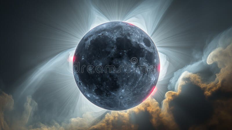 A Total Eclipse of the Sun, Solar Eclipse, Solar System Planets Stock ...