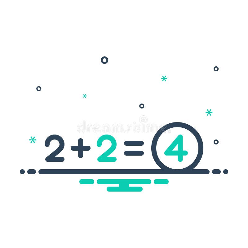 Mix Icon for Total, Number and Equal Stock Illustration - Illustration ...