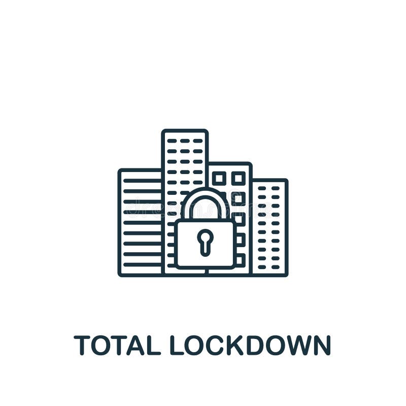 Total Lockdown Icon. Line Simple Quarantine Icon for Templates, Web ...