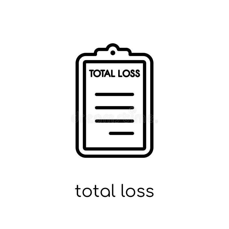 Total Loss Linear Icon. Modern Outline Total Loss Logo Concept O Stock ...