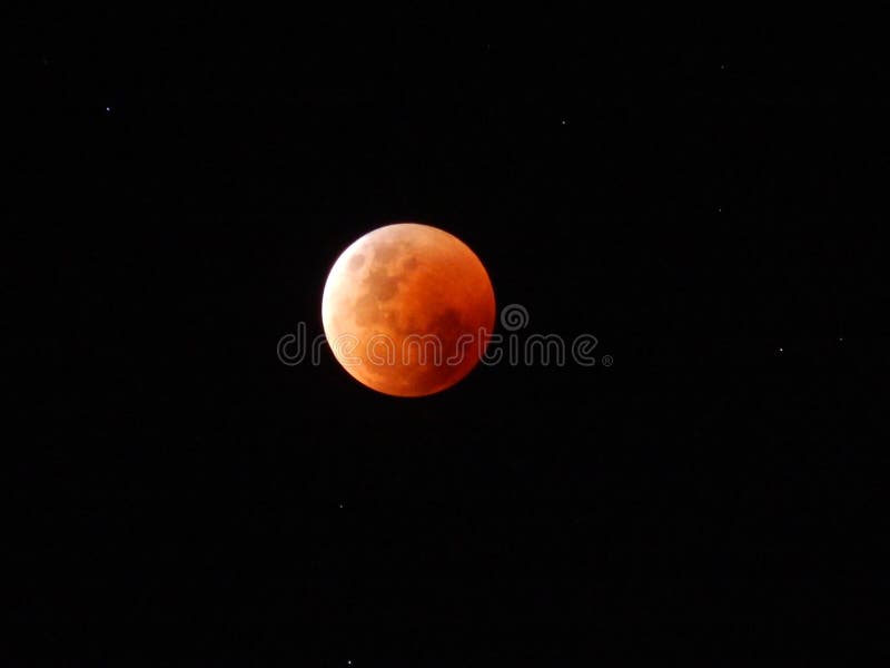 Total Lunar Eclipse - Blood Moon Stock Photo - Image of moon, coast ...