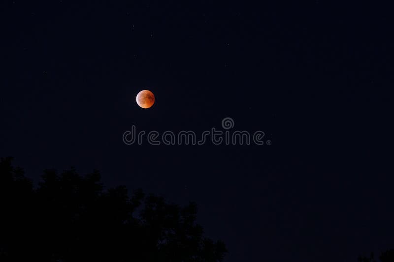 Total Lunar Eclipse on July 27, 2018 in Germany Stock Photo - Image of ...