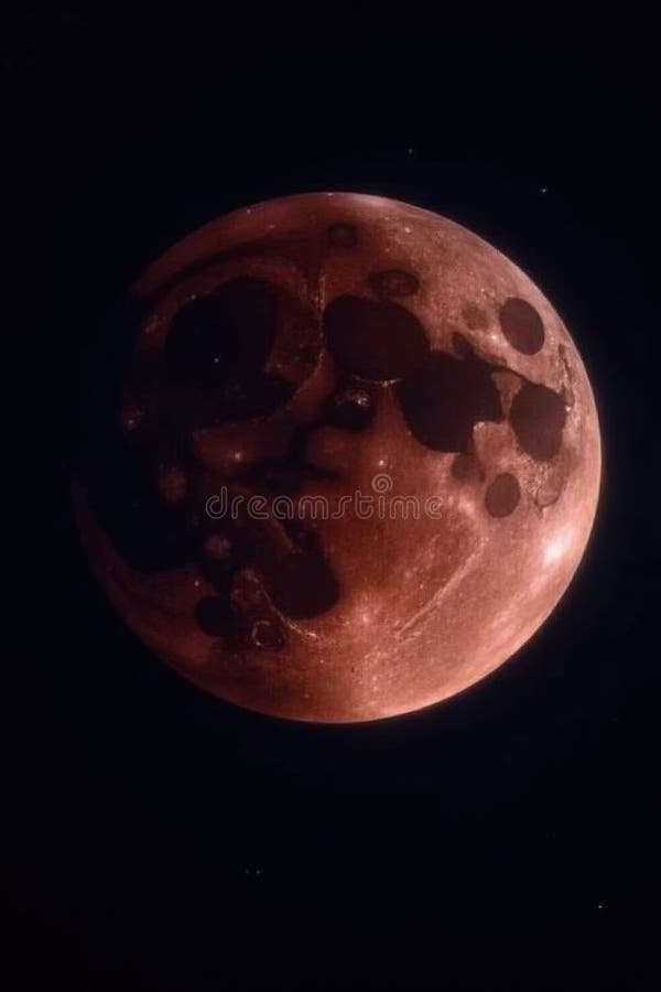 Total Lunar Eclipse, Moon Completely Immersed in Earth S Umbra, Space ...