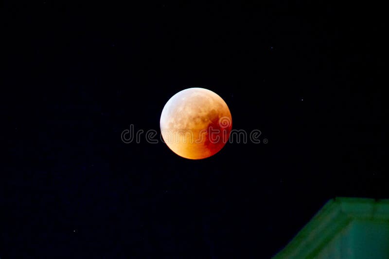 Red Moon, Total Lunar Eclipse. Stock Photo - Image of telescope, lunar ...