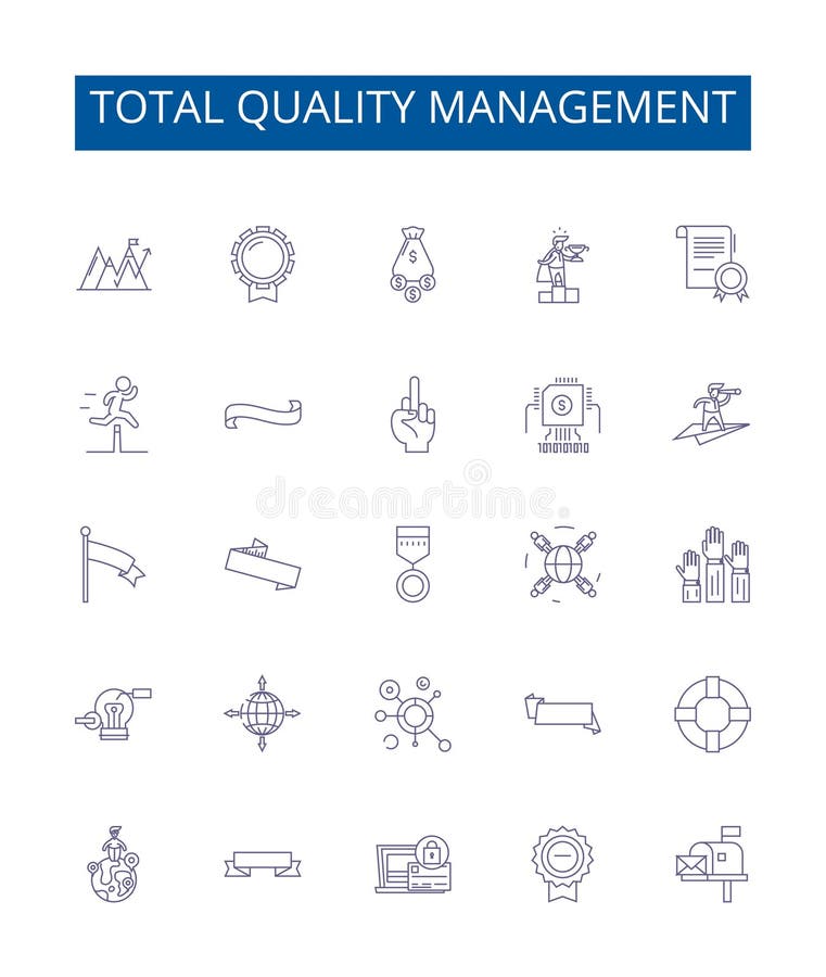 Total Quality Management Line Icons Signs Set. Design Collection of ... Total Quality Management Line Icons Signs Set. Design Collection of ...