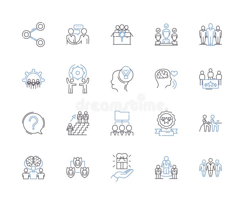 Total Quality Management Outline Icons Collection. TQM, Quality ...