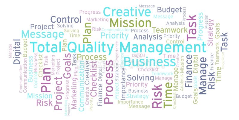 Quality Management Word Cloud, Made with Text only. Stock Illustration ...