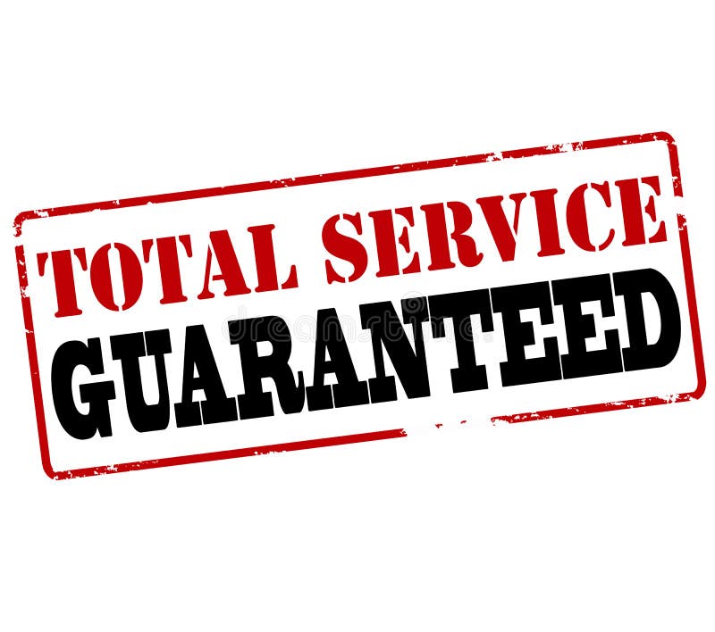 Total service guaranteed stock illustration. Illustration of service ...