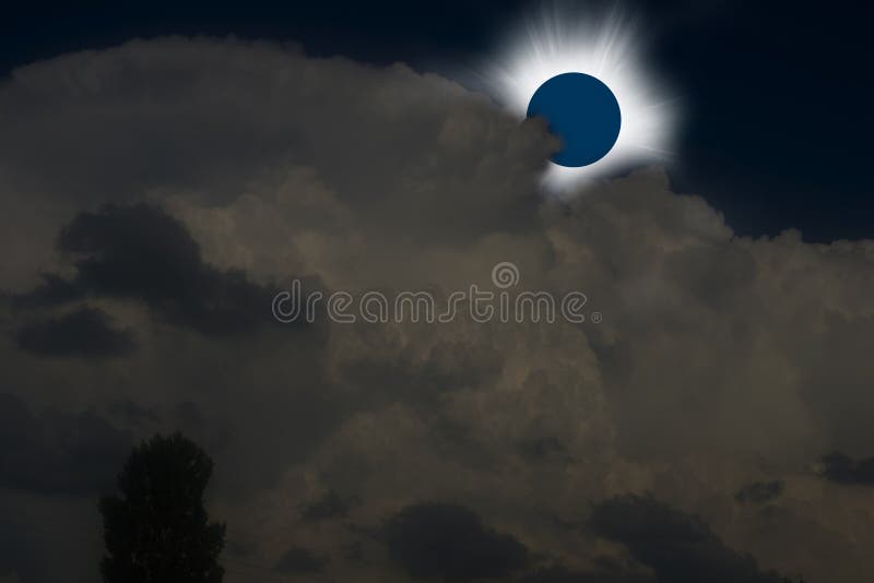 Total solar eclipse stock photo. Image of heaven, field - 149160286