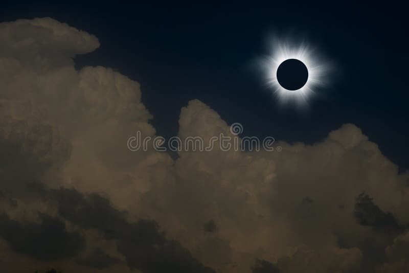 Total solar eclipse stock photo. Image of shadow, background - 149159800