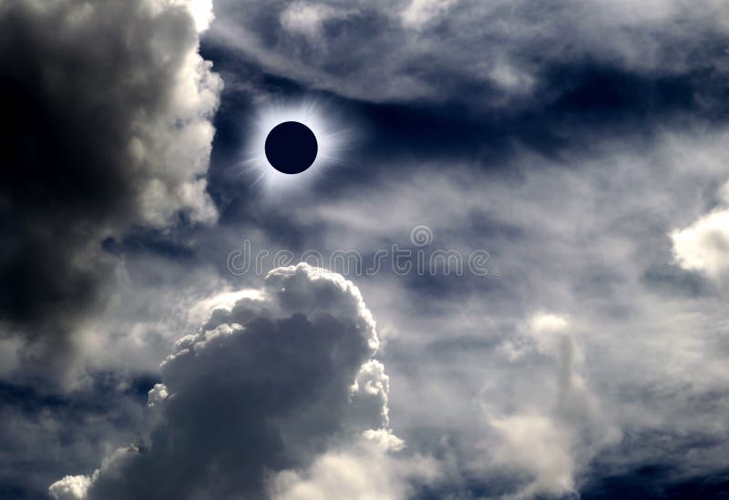 Total solar eclipse stock photo. Image of ocean, ring - 149160328
