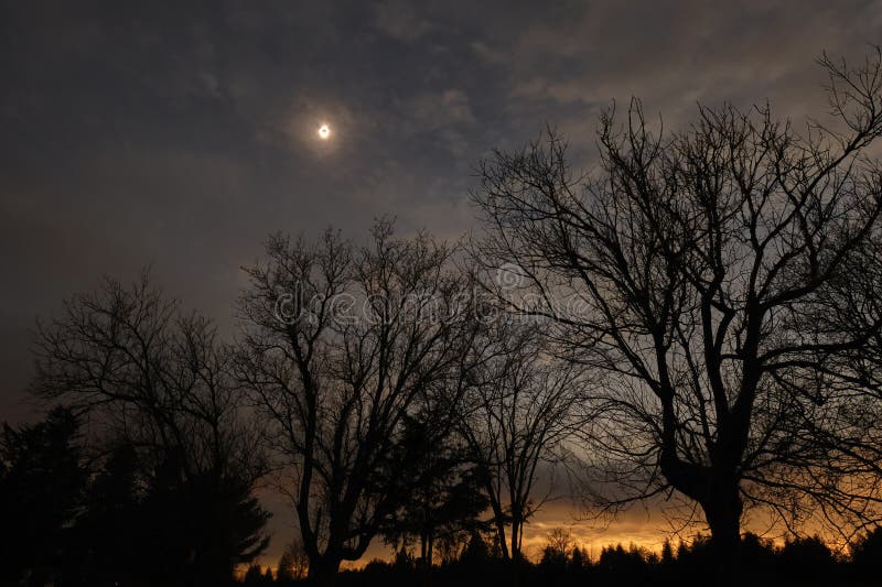 Solar eclipse total stock photo. Image of totality, moon - 321595090