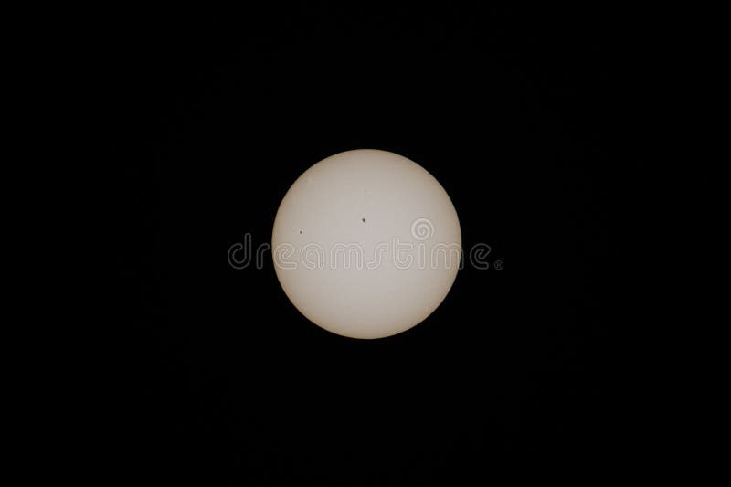 Total Solar Eclipse Beginning - Sun with Sunspots Stock Photo - Image ...