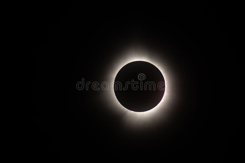 Total Solar Eclipse with a Bright Light Eclipse in a Dark Space Stock ...