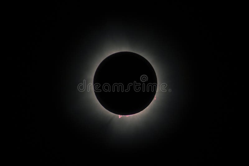 Total Solar Eclipse - Corona and Solar Flares (Totality) Stock Photo ...