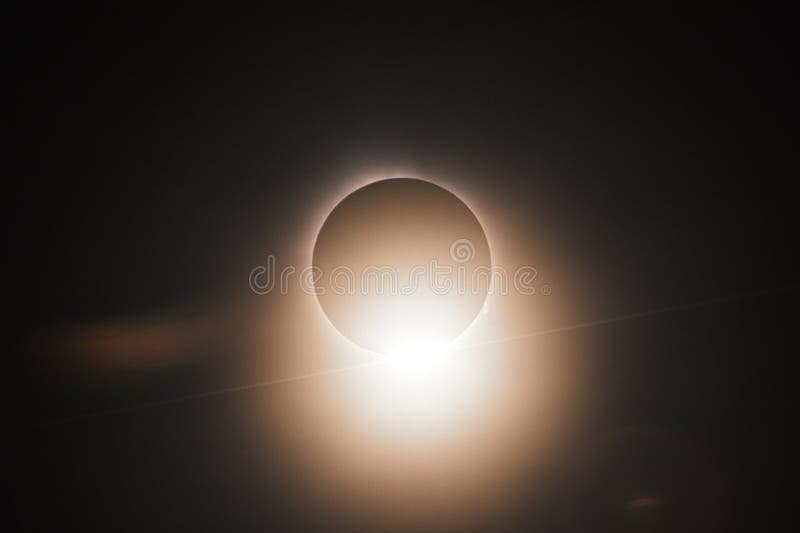 Total Solar Eclipse - Diamond Ring after Totality Stock Photo - Image ...