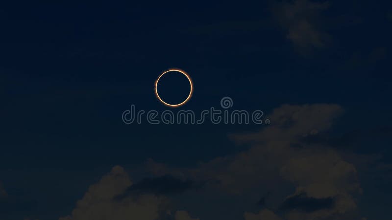 Total Solar Eclipse Heap White Cloud Clear Blue Sky Huge Rolling Time ...