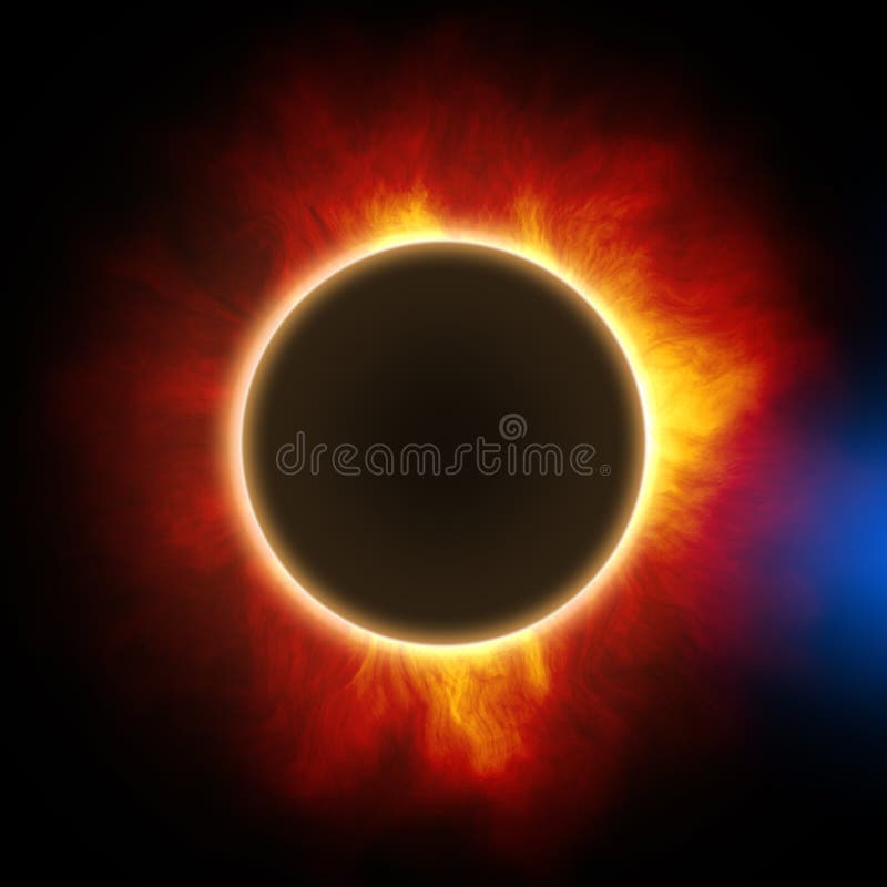A Total Solar Eclipse Illustration Stock Illustration - Illustration of ...