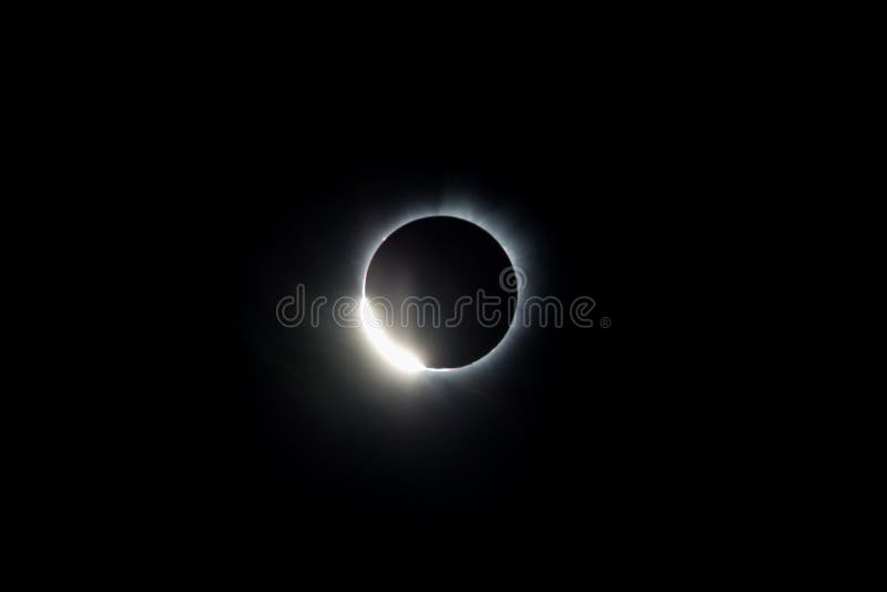 Moon and Sun during Total Solar Eclipse Stock Photo - Image of natural ...