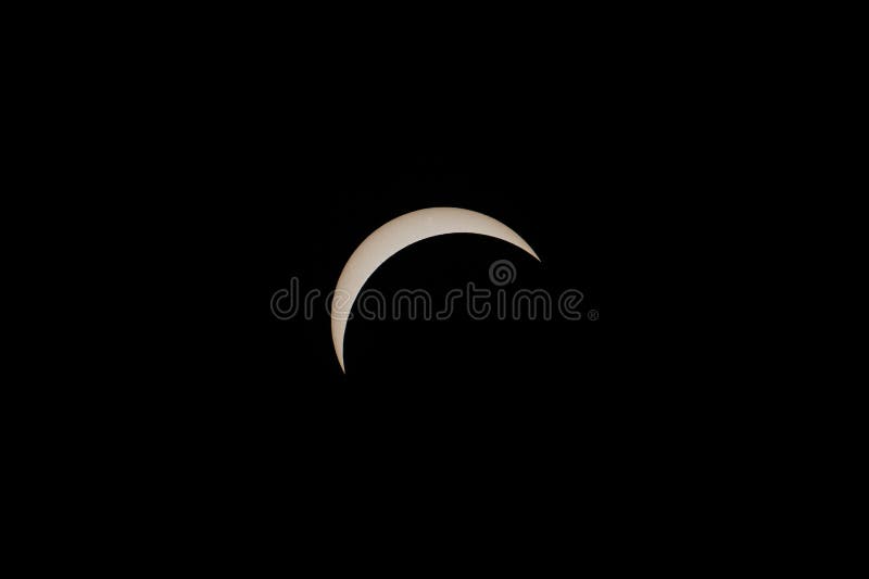 Total Solar Eclipse - Moon Over Sun before Totality Stock Photo - Image ...