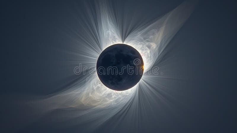 Total Solar Eclipse Observed during Daytime Hours Stock Illustration ...