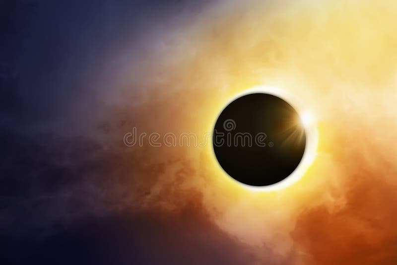 Total Solar Eclipse stock photo. Image of total, moon - 68656830