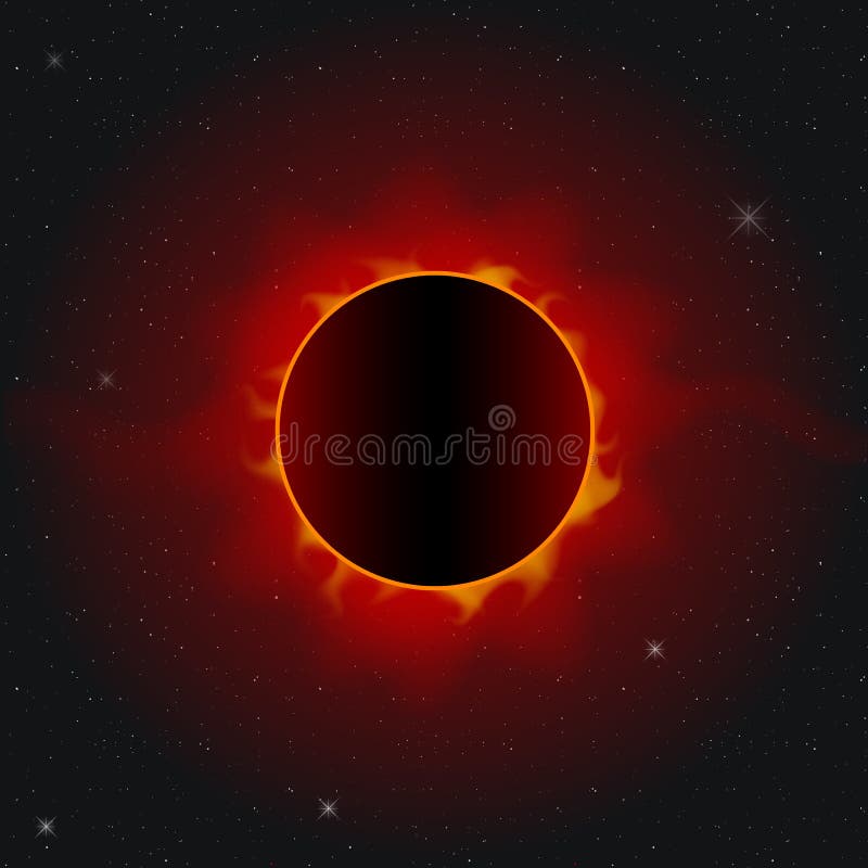 Total Solar Eclipse. Realistic Image. Stock Vector - Illustration of ...
