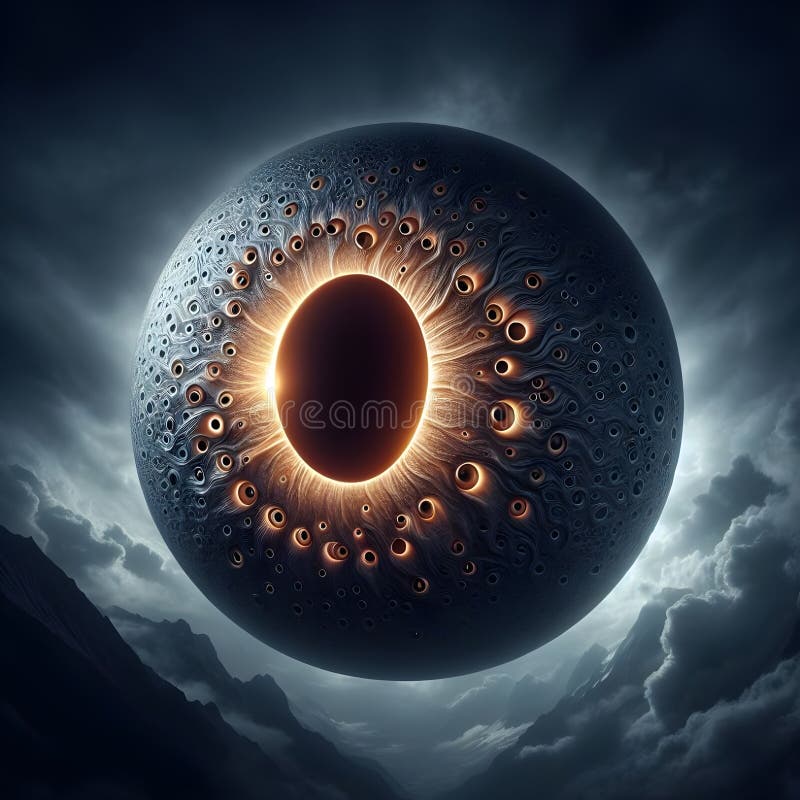 Total Solar Eclipse Scene that Resembles the Eye of Sauron. Stock ...