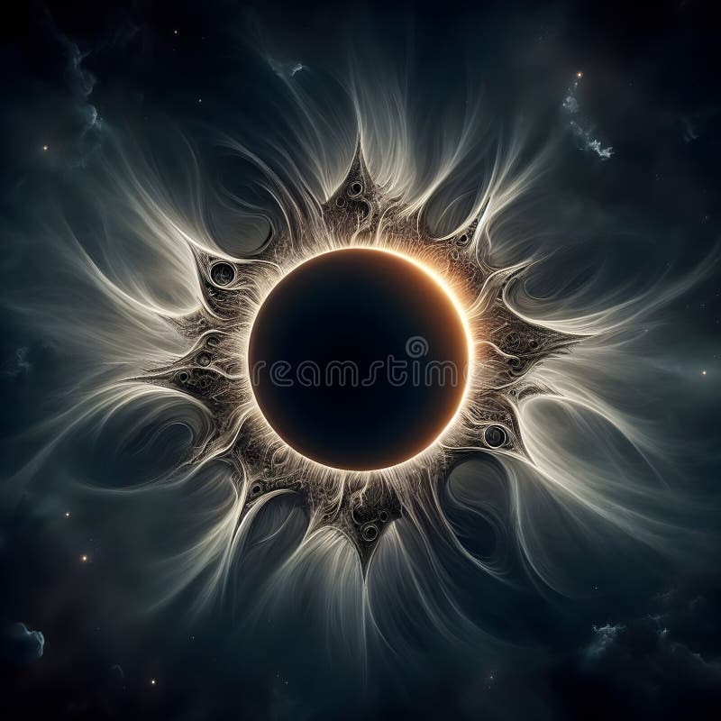 Total Solar Eclipse Scene that Resembles the Eye of Sauron. Stock ...
