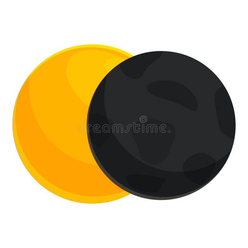 Total Solar Eclipse Showing the Sun Behind the Moon Stock Vector ...