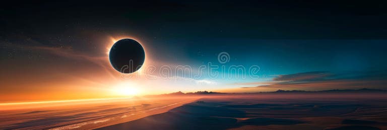 Total Solar Eclipse from Space, Cosmic Background Stock Image - Image of magneticfield, nebula ...