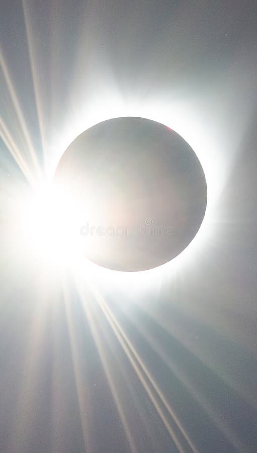 Total Solar Eclipse, Sun Covered by the Moon in the Sky Stock Photo ...